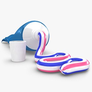 3d Model Tube Paste Animation