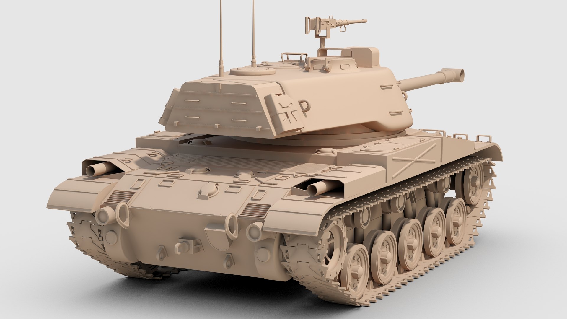 3d Model M41 Walker Bulldog Tank Track