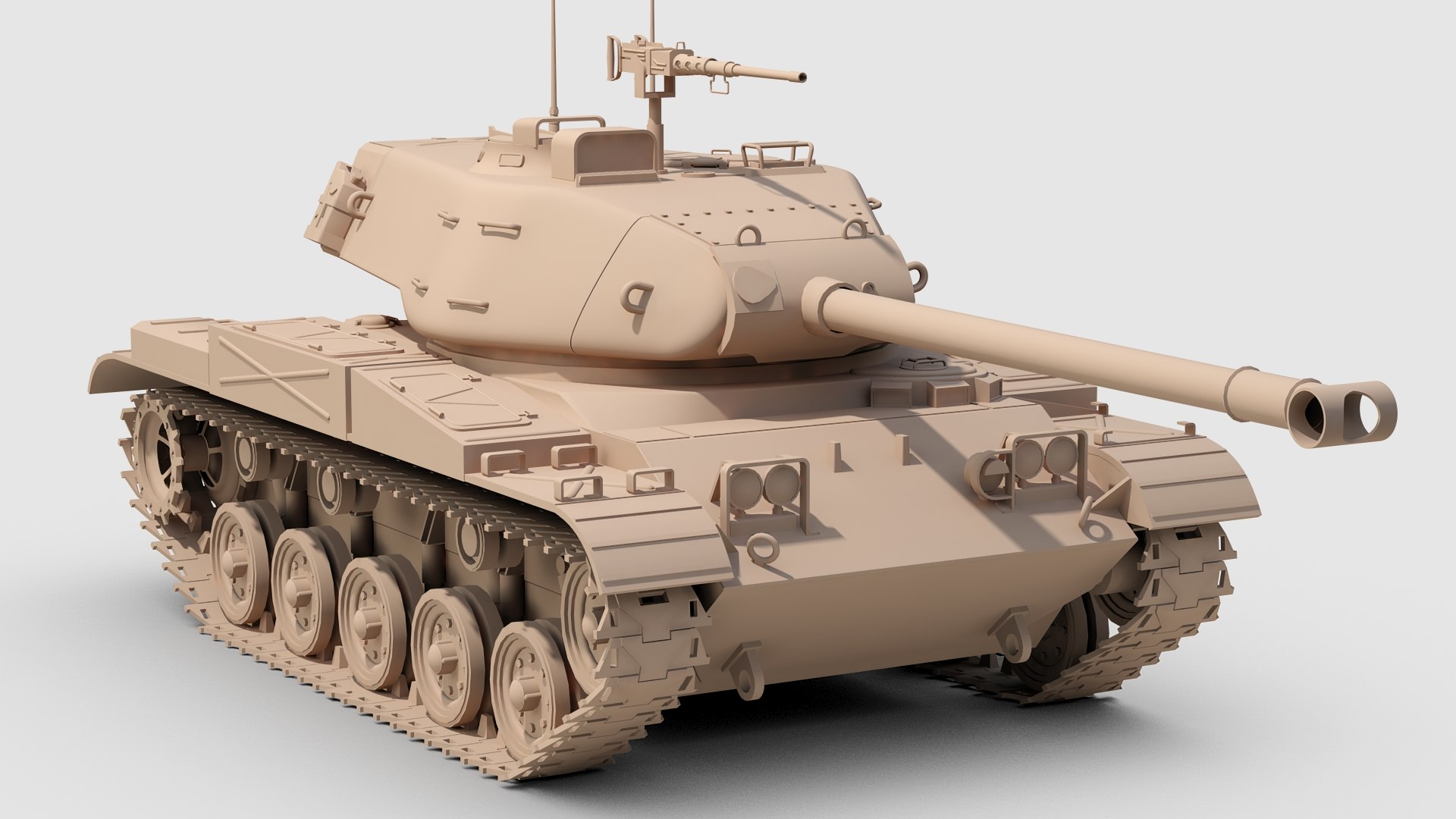 3d Model M41 Walker Bulldog Tank Track