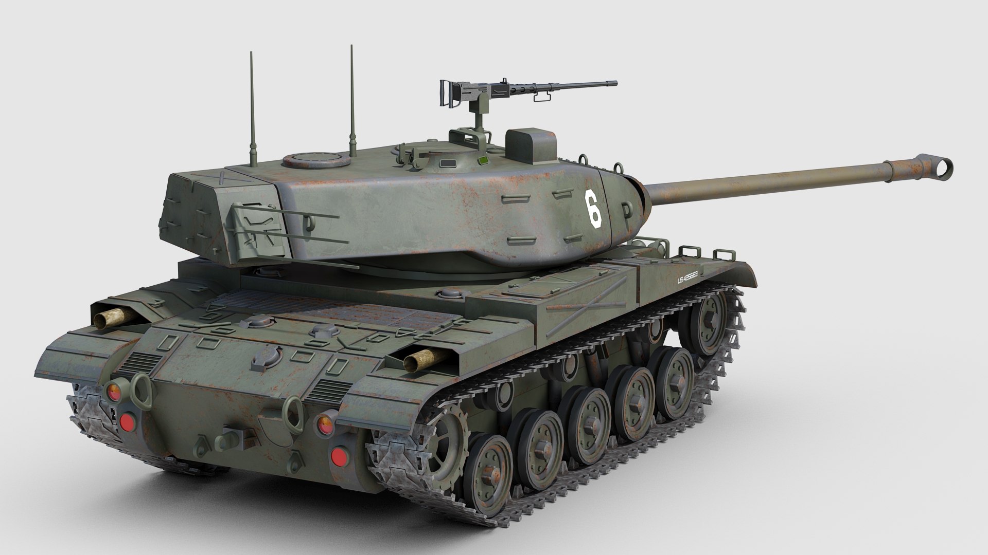 3d Model M41 Walker Bulldog Tank Track