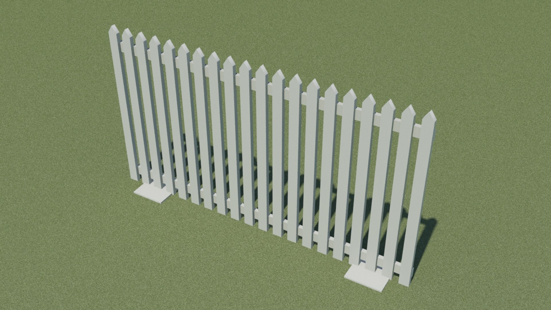 3d dwg picket fence