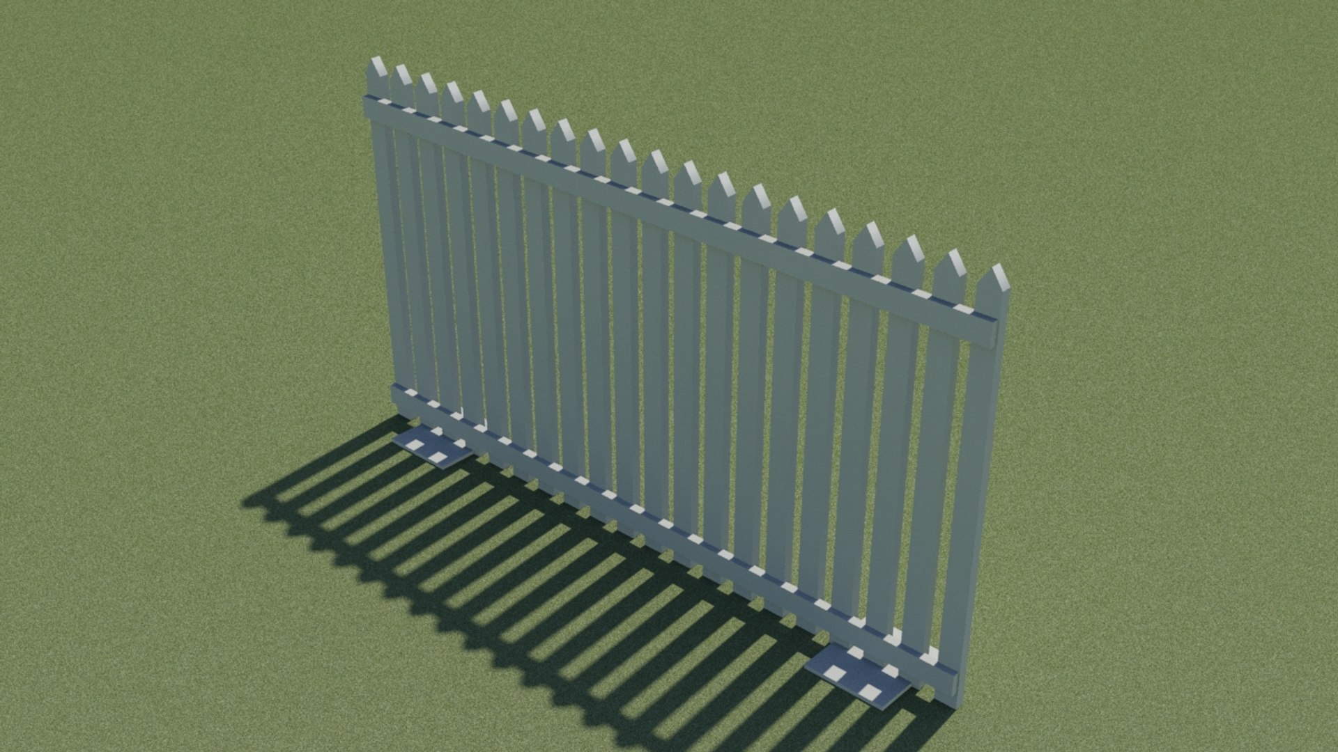 3d dwg picket fence