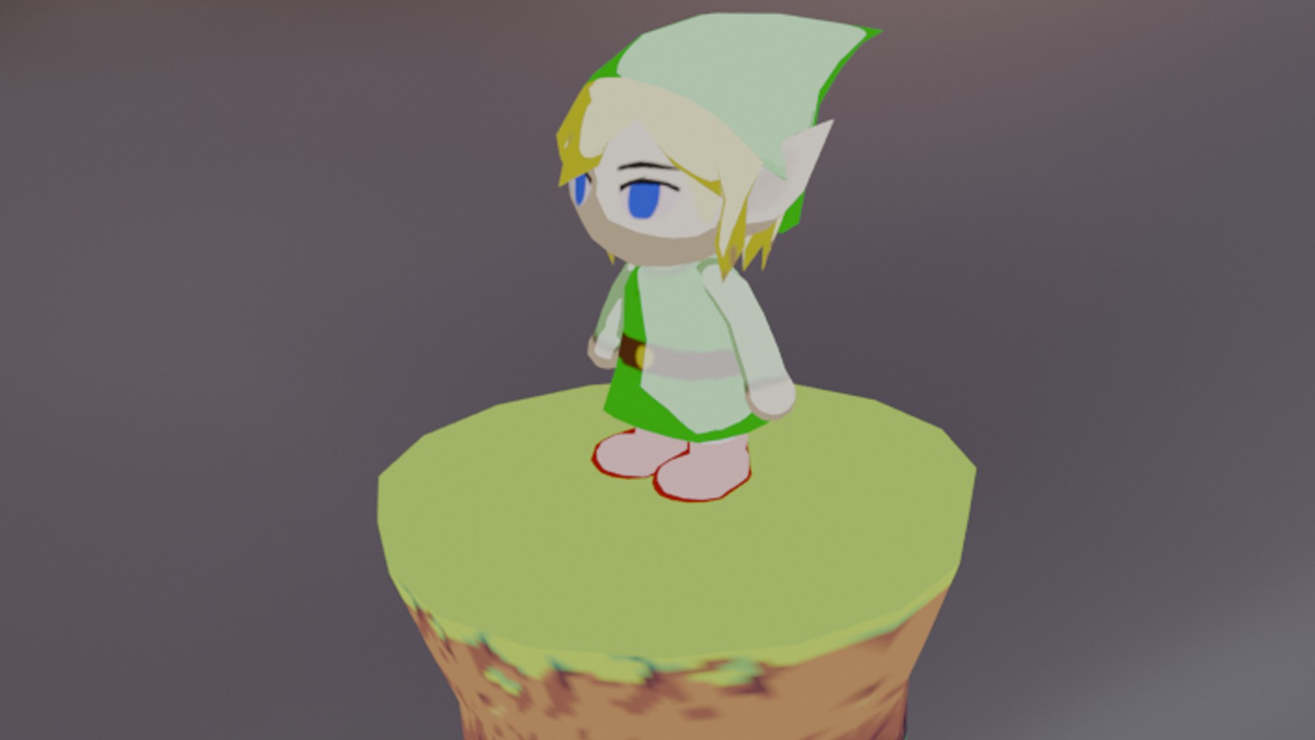 3D Model LEGEND OF ZELDA - MINISH CAP Link W Cap - TurboSquid 2332389