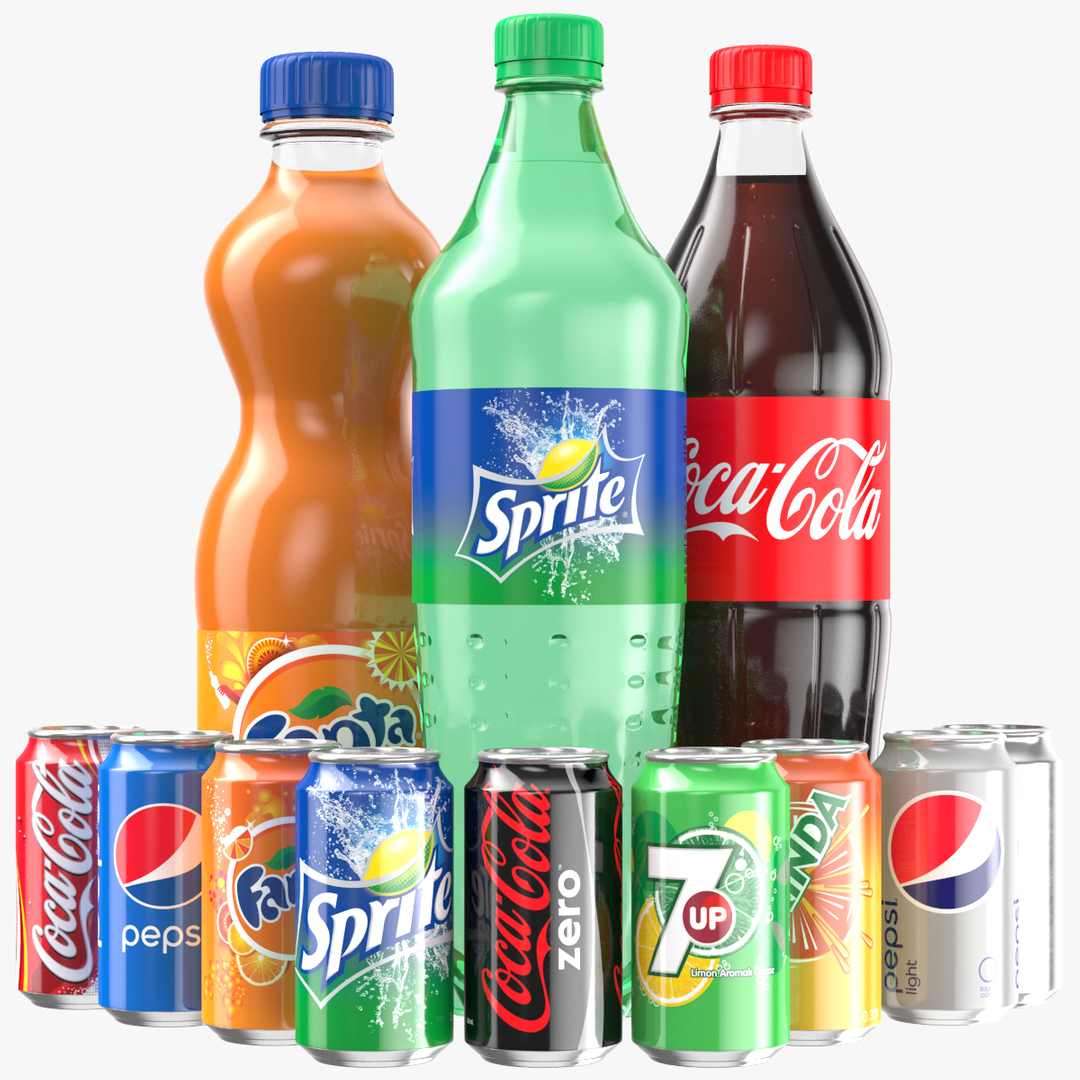 Soda Bottles And Cans Collection 3D - TurboSquid 1770695