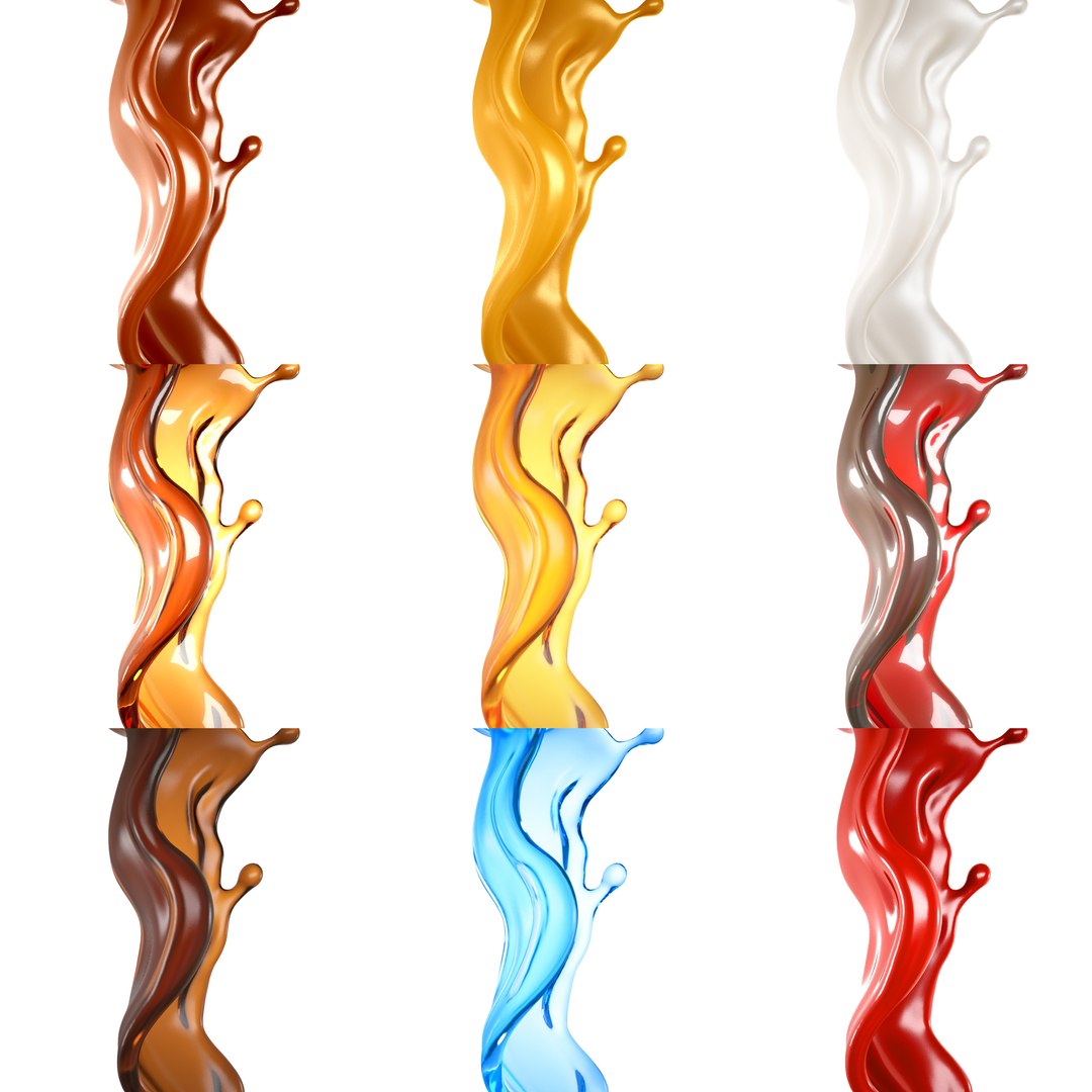 3D splash liquid water model - TurboSquid 1628555