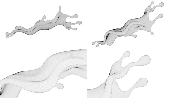 3D splash liquid water model - TurboSquid 1628555