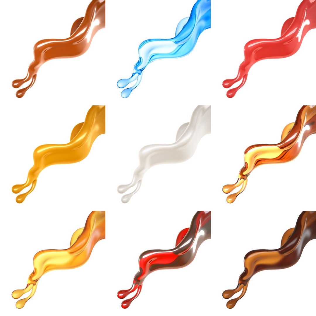 3D splash liquid water model - TurboSquid 1628555