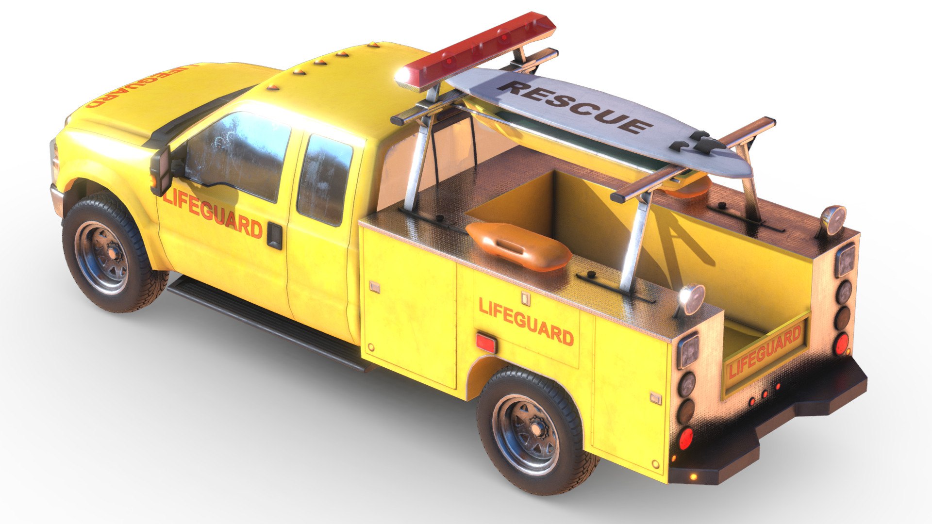Lifeguard Pickup Truck 3D Model - TurboSquid 2217760