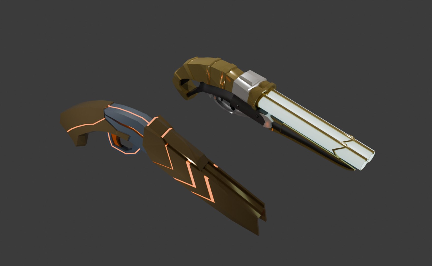 Free Magical Arcane Shotgun Pack 3D Model - TurboSquid 2225328