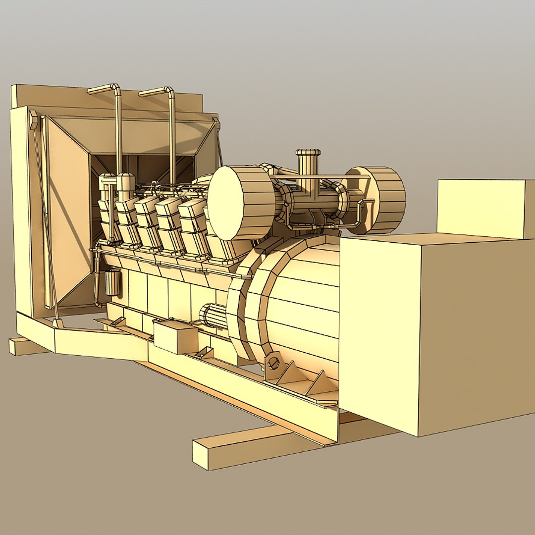 Diesel Generator 3d Model