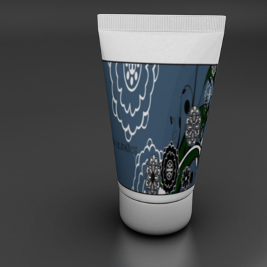 cream tube 3d model