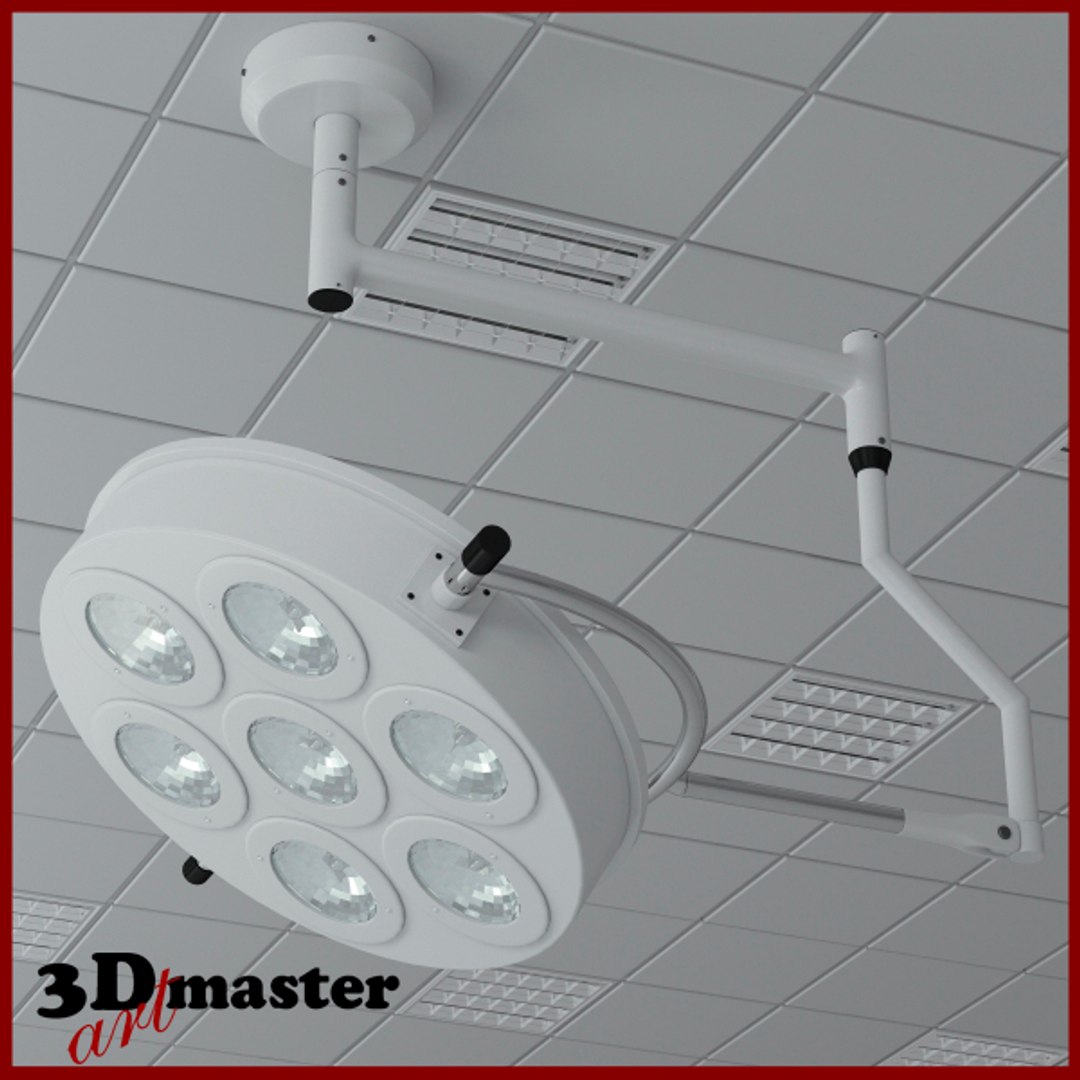3D Shadowless Surgical Lighting - TurboSquid 1214527