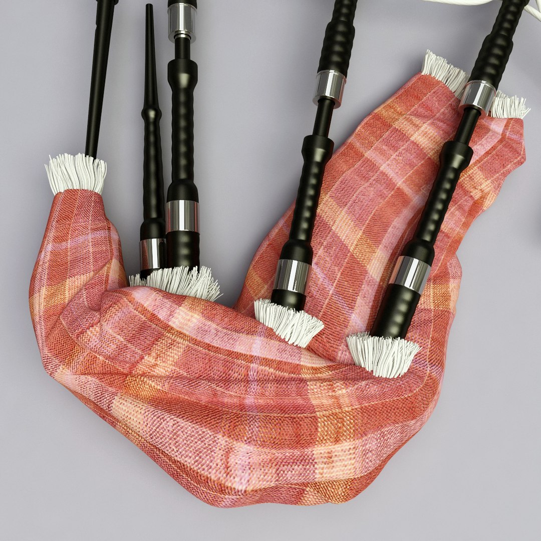 bagpipe details modelled 3d model