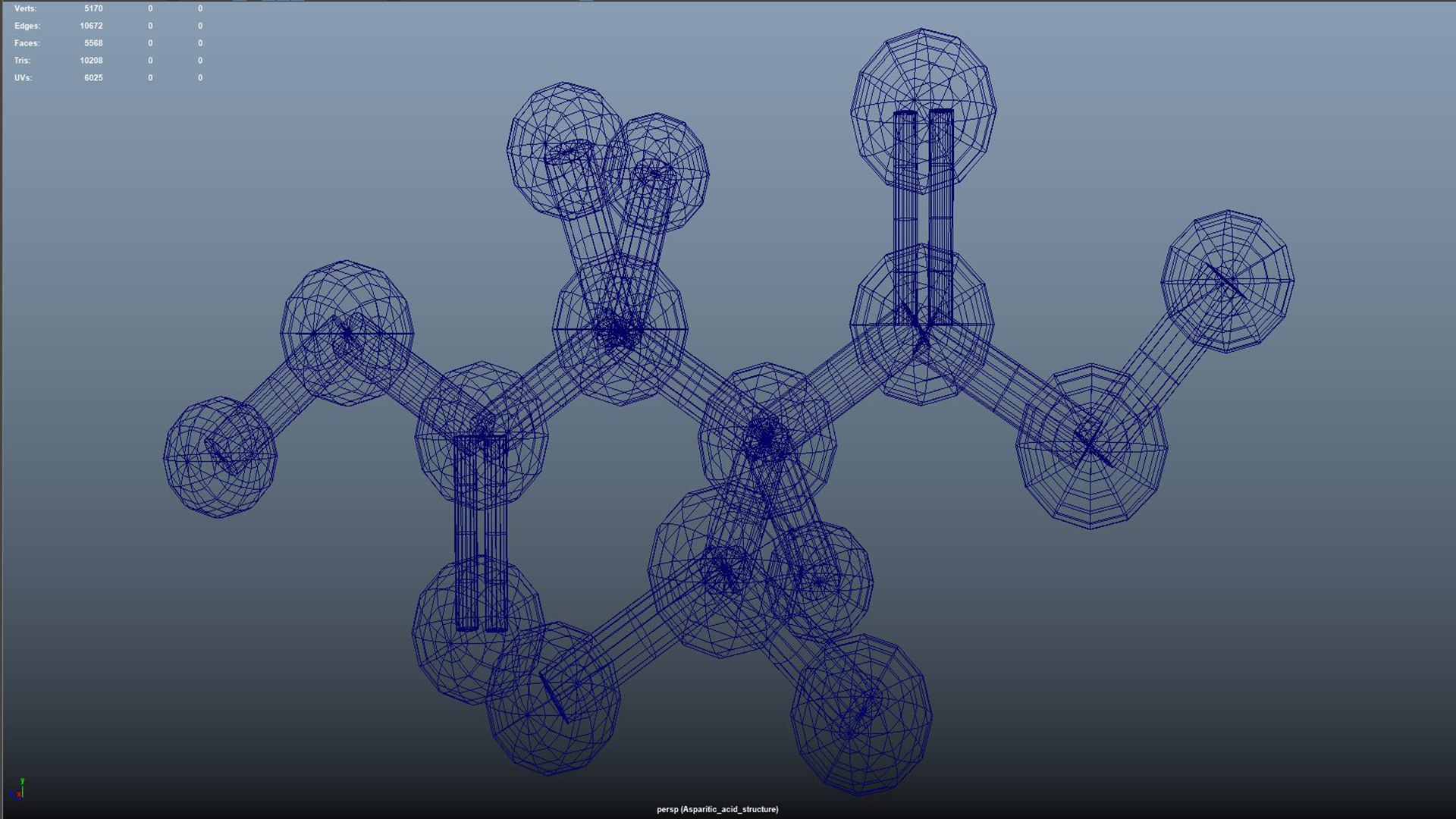 3D Aspartic Acid Structure - TurboSquid 2337642