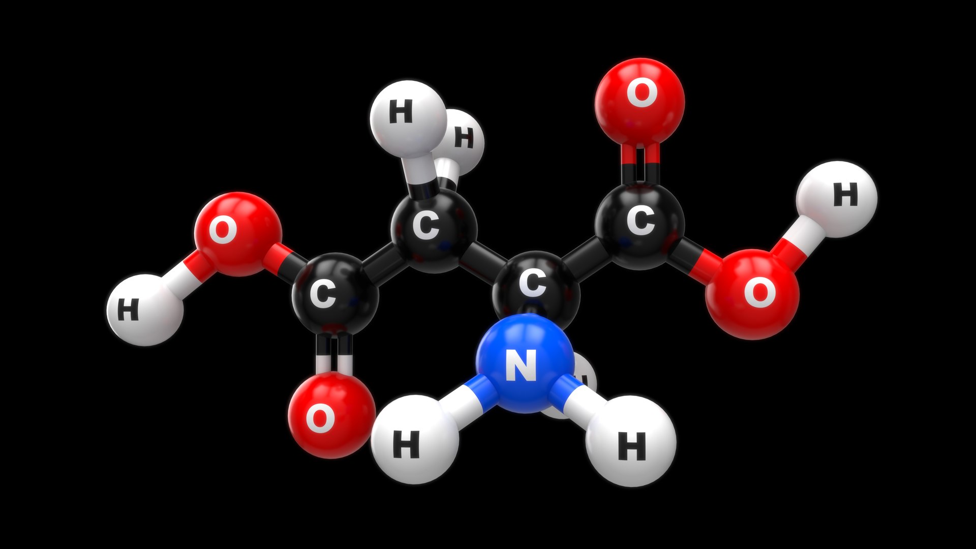 3D Aspartic Acid Structure - TurboSquid 2337642