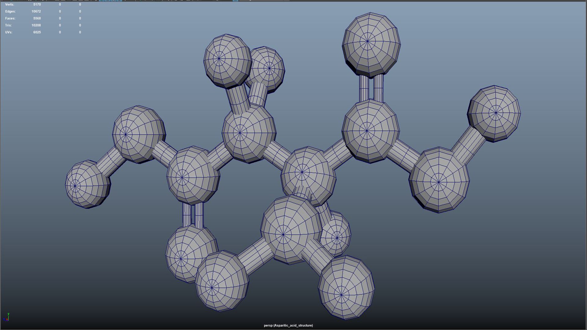 3D Aspartic Acid Structure - TurboSquid 2337642