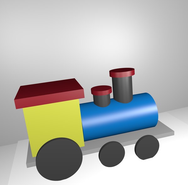 Simple toy train 3D - TurboSquid 2043392