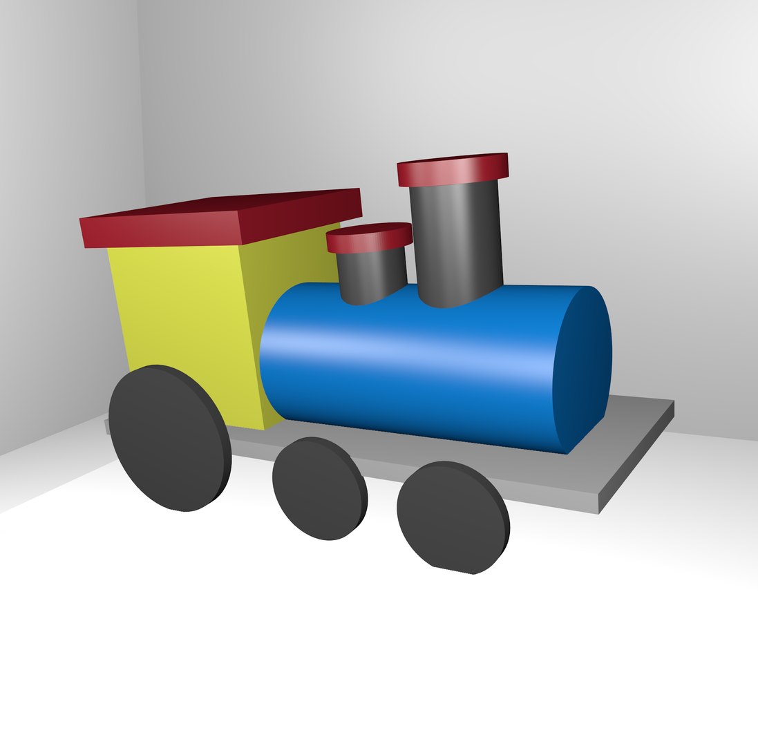 Simple Toy Train 3D - TurboSquid 2043392