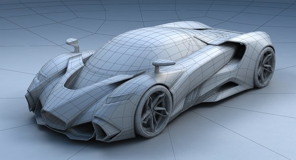 3D supercar concept - TurboSquid 1233952