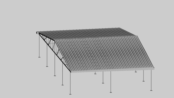 3D roof structure thermoacoustic model - TurboSquid 1705812