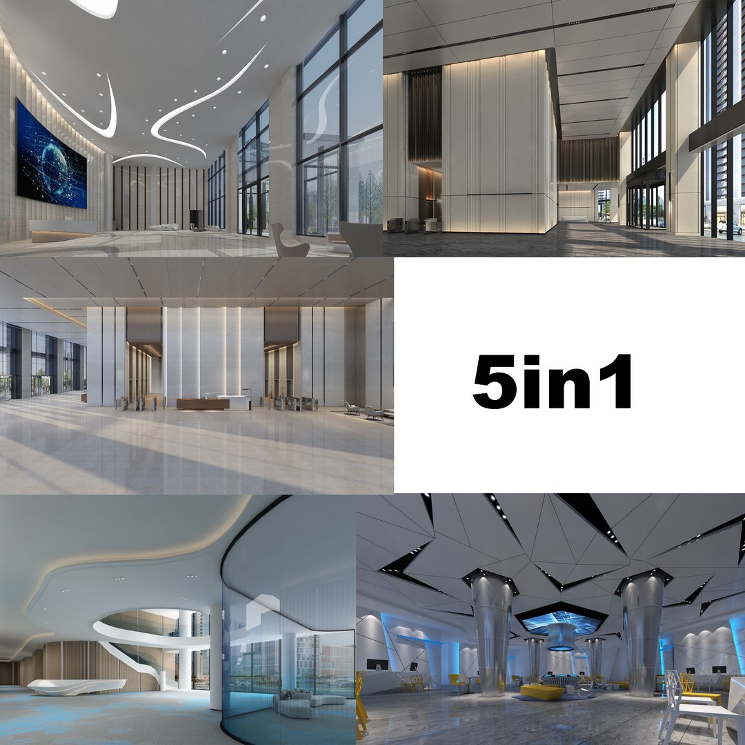 3D model Modern Hall Collection 02 - TurboSquid 2007989