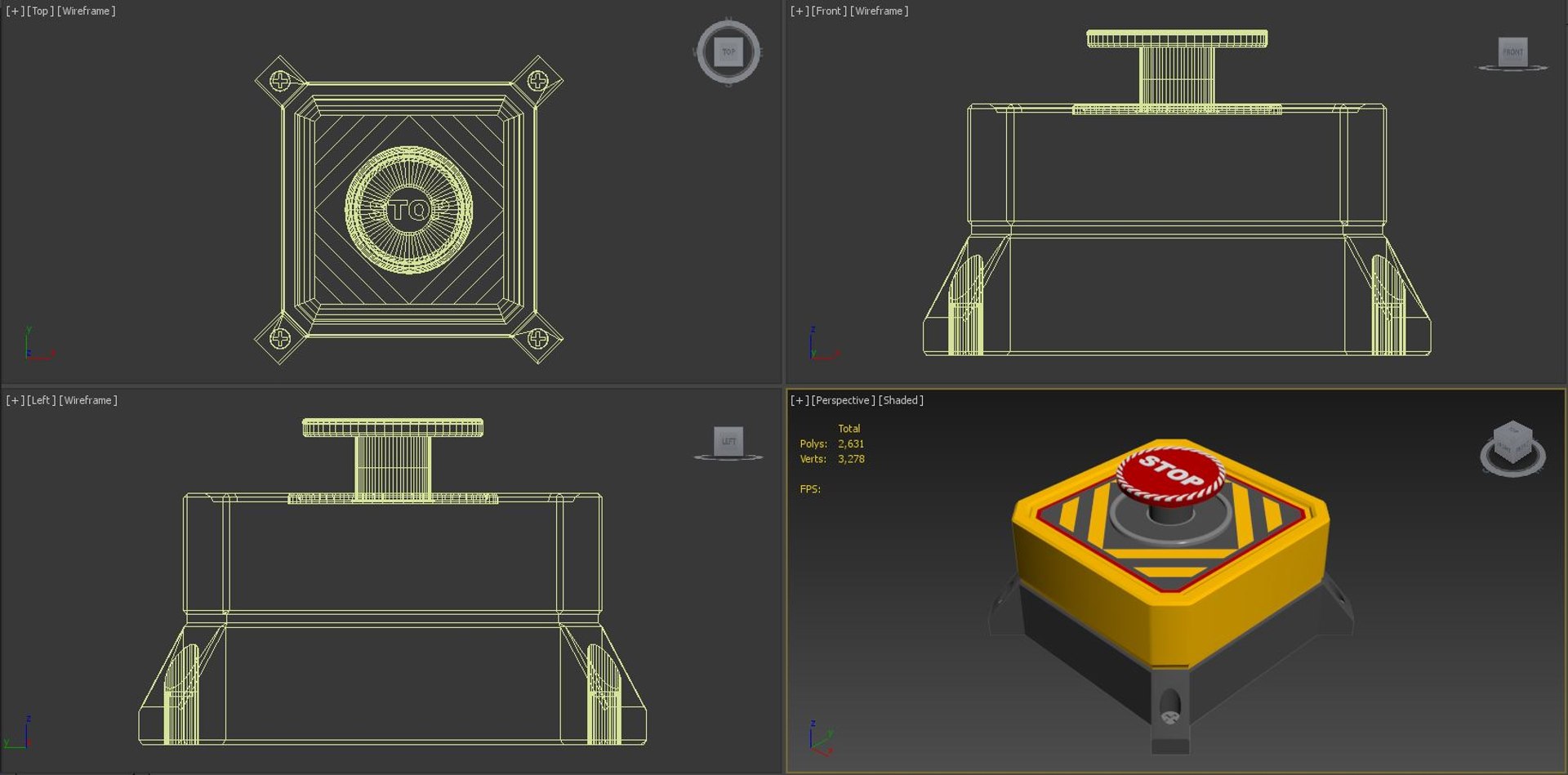 Emergency Panic Button 3D Model - TurboSquid 1539456