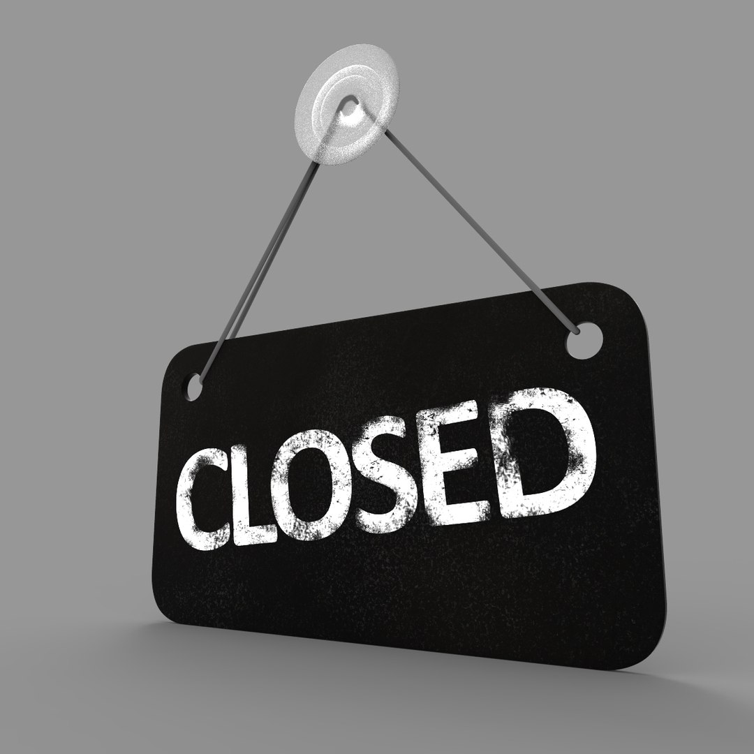 Shop Sign Open 3d Model