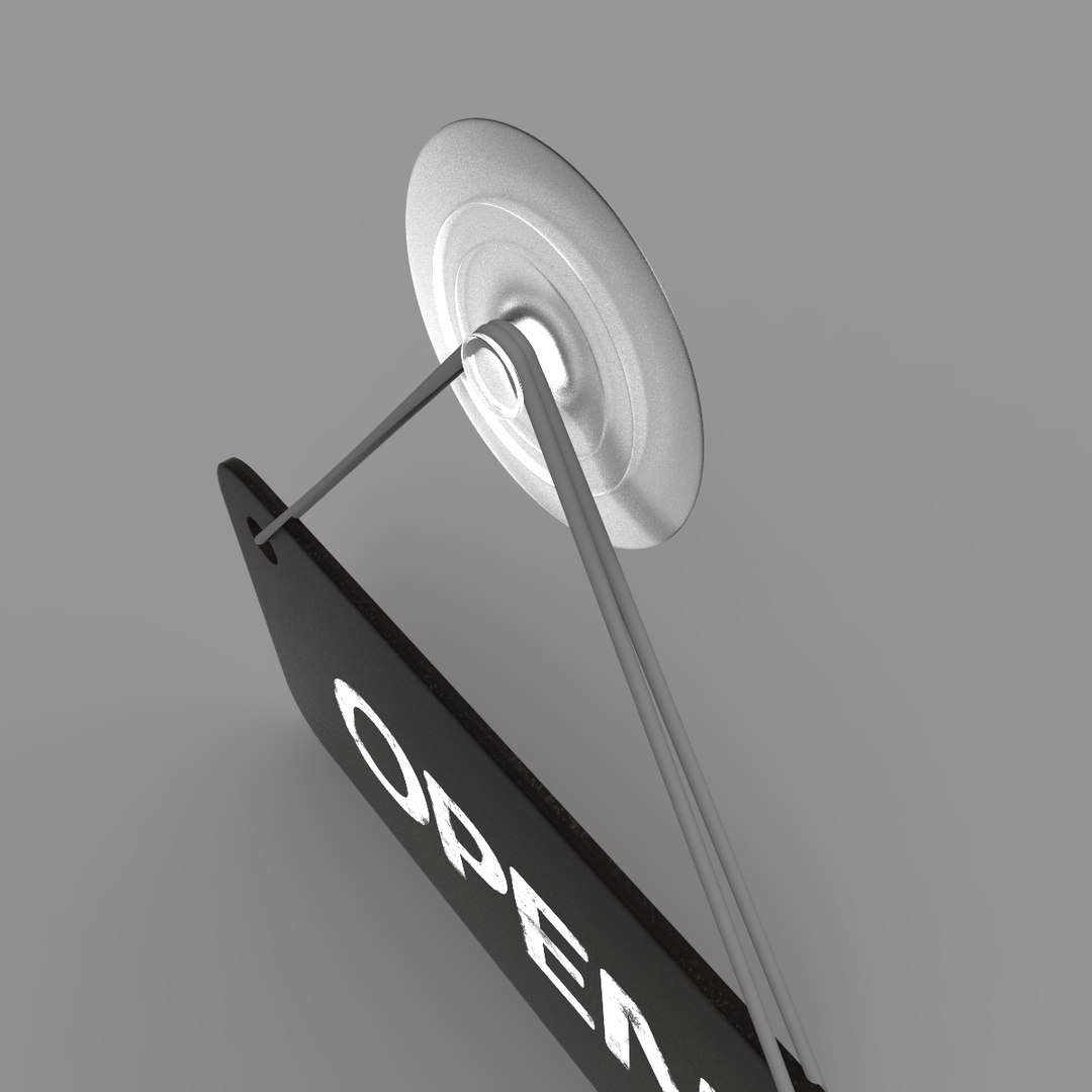 Shop Sign Open 3d Model