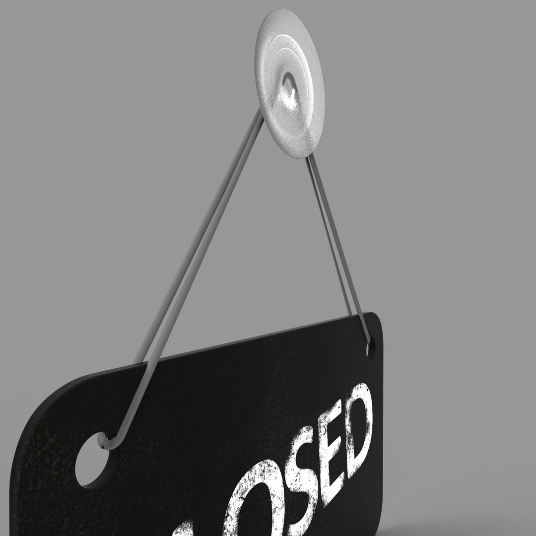 Shop Sign Open 3d Model