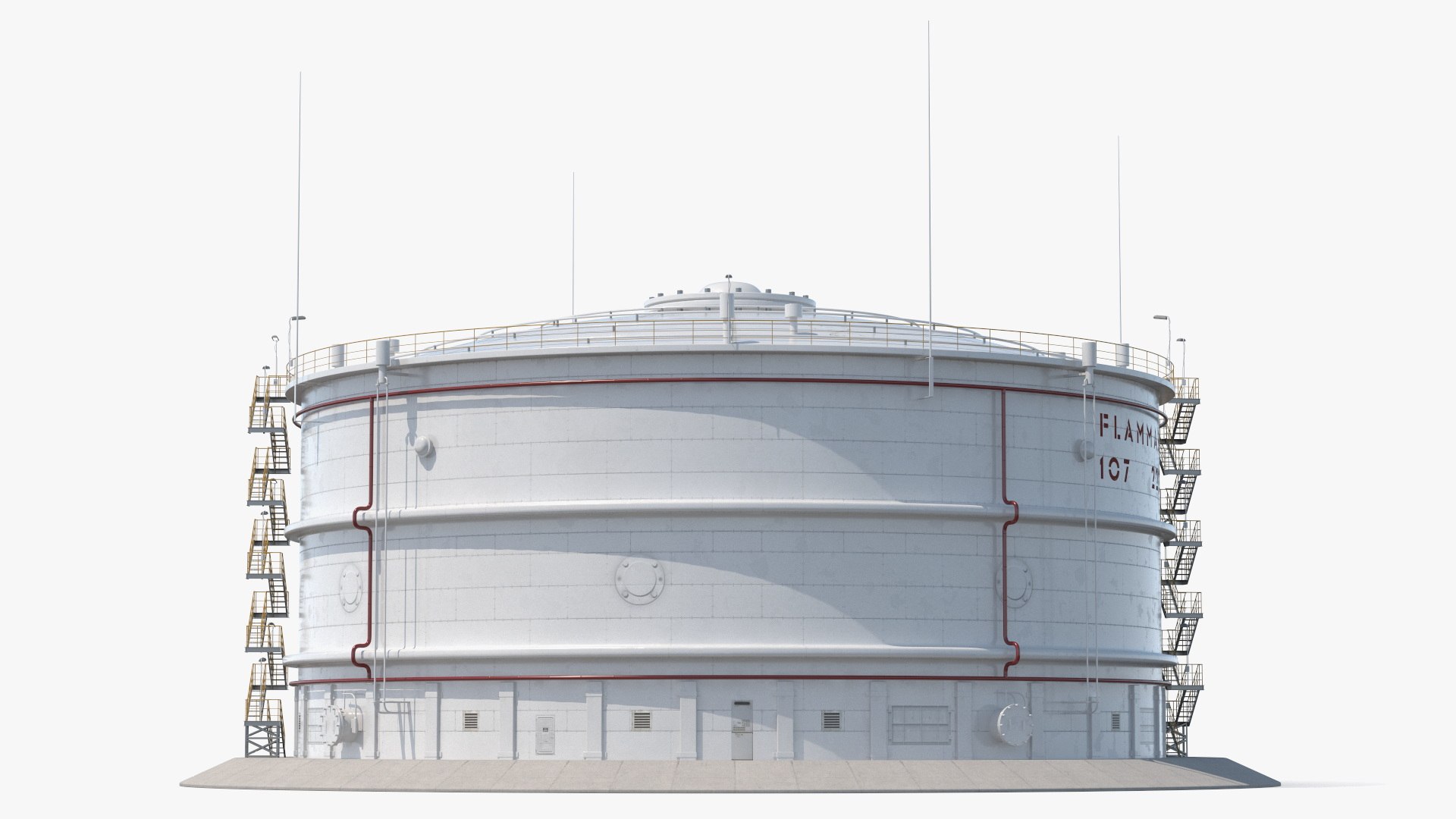 Oil Storage Reservoir 3D Model - TurboSquid 2312017