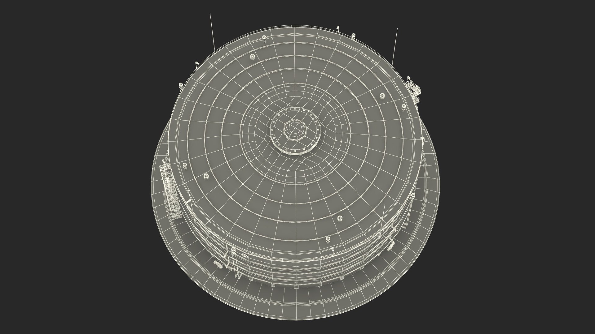 Oil Storage Reservoir 3D Model - TurboSquid 2312017