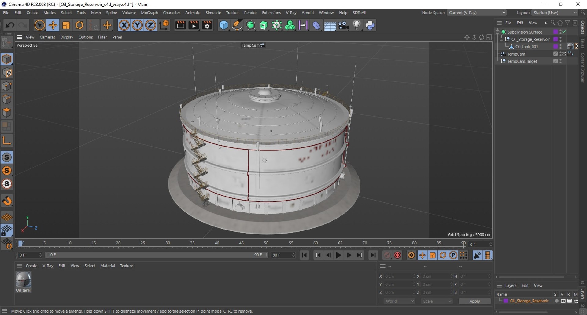 Oil Storage Reservoir 3D Model - TurboSquid 2312017