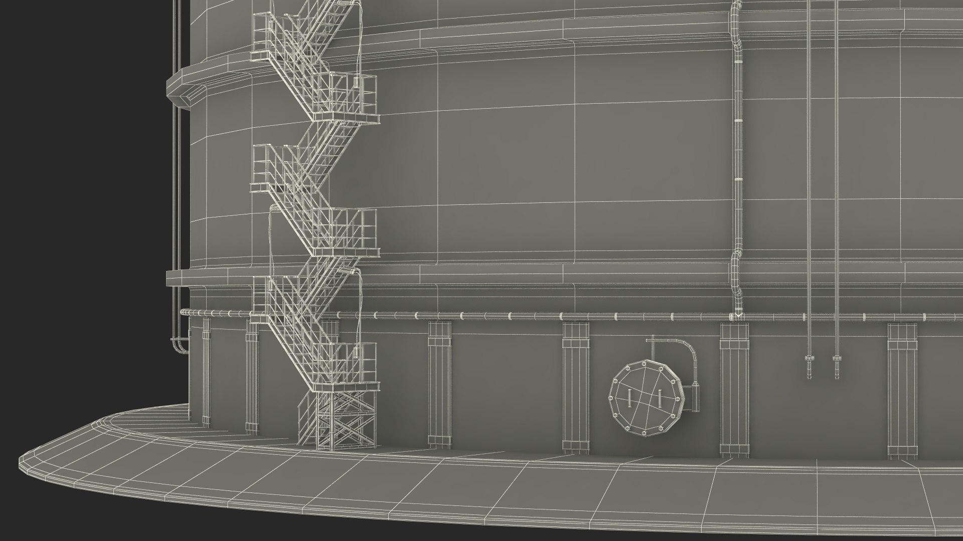 Oil Storage Reservoir 3D Model - TurboSquid 2312017
