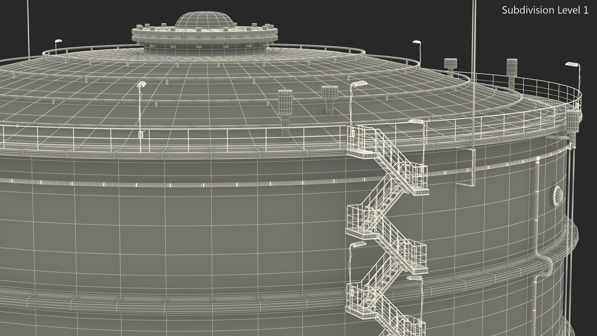 Oil Storage Reservoir 3D Model - TurboSquid 2312017