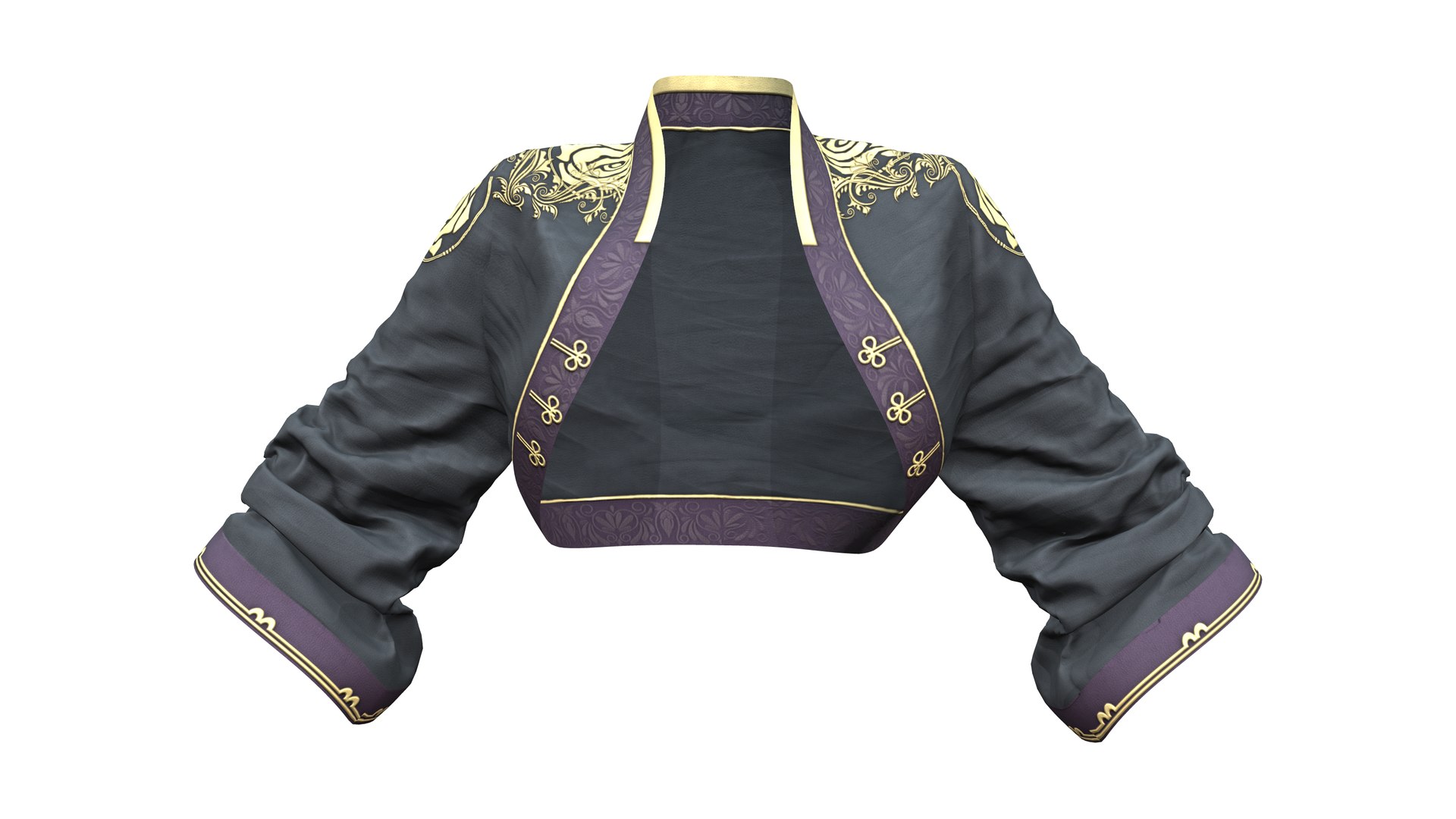 Traditional Chinese Japanese Bolero Style Jacket Top 3D - TurboSquid ...