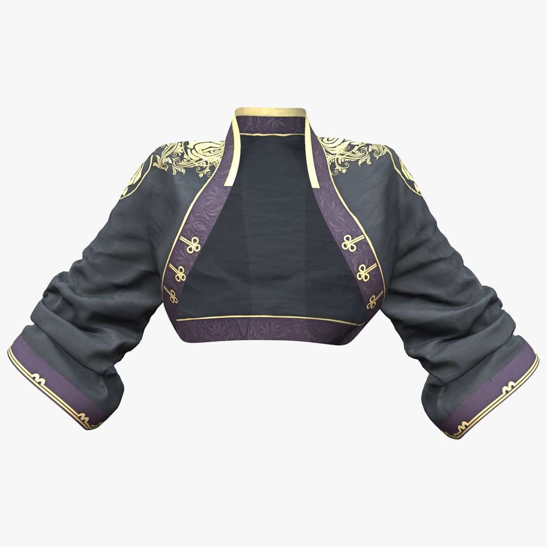 Traditional Chinese Japanese Bolero Style Jacket Top 3D - TurboSquid ...