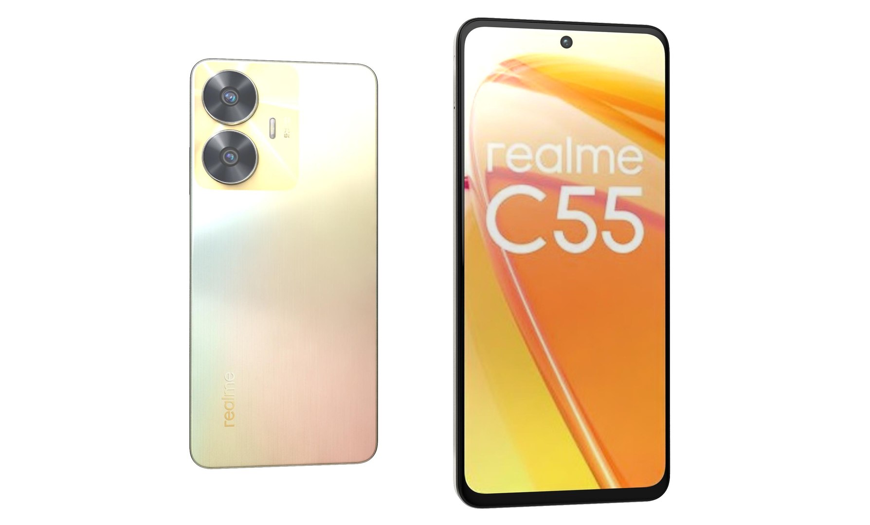 Realme C55 Black And Gold 3D model - TurboSquid 2042557