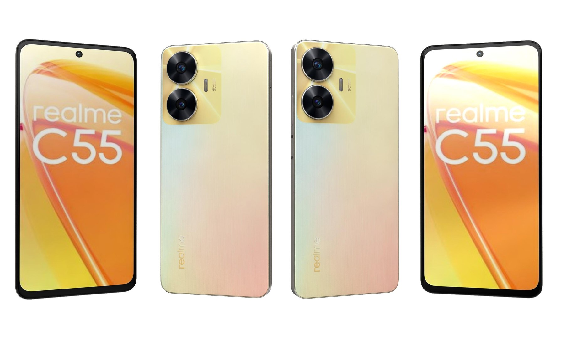 Realme C55 Black And Gold 3D model - TurboSquid 2042557