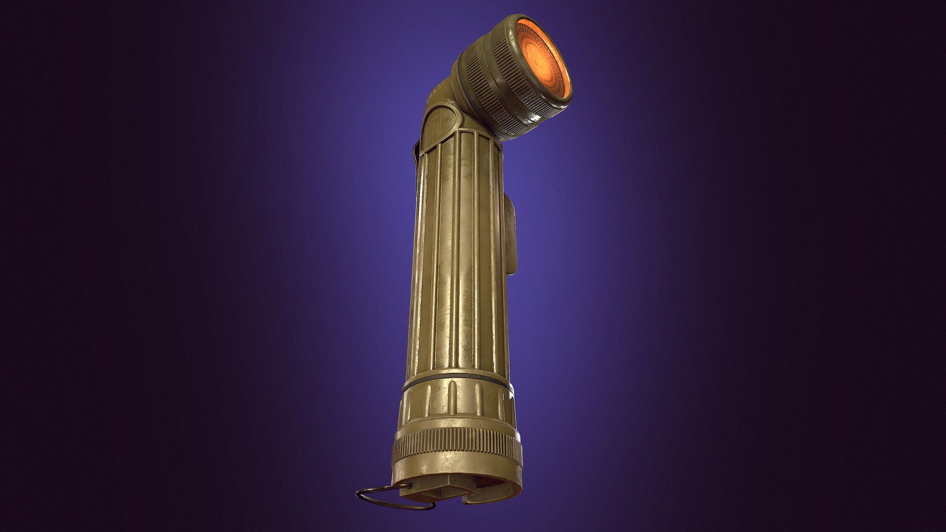 3D USA Old Flashlight Low Poly PBR 2K Low-poly 3D Model - TurboSquid ...