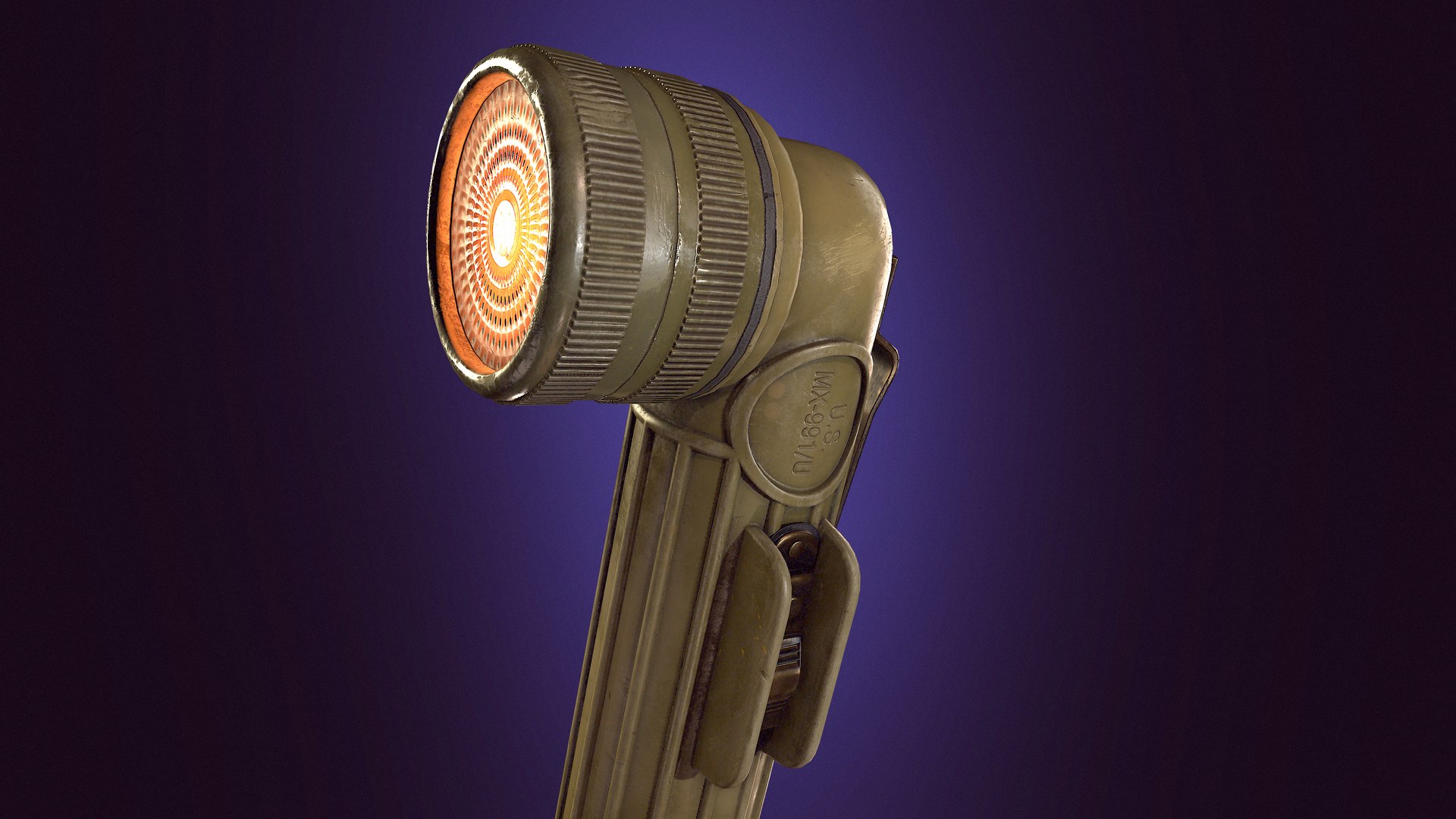 3D USA Old Flashlight Low Poly PBR 2K Low-poly 3D Model - TurboSquid ...