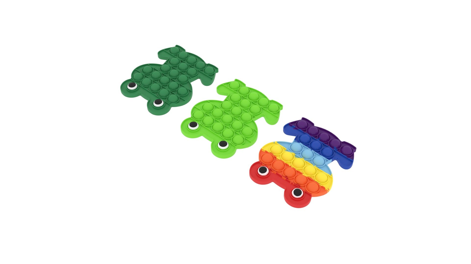 Frog Pop It Fidget Toys Set 3D model - TurboSquid 1806682