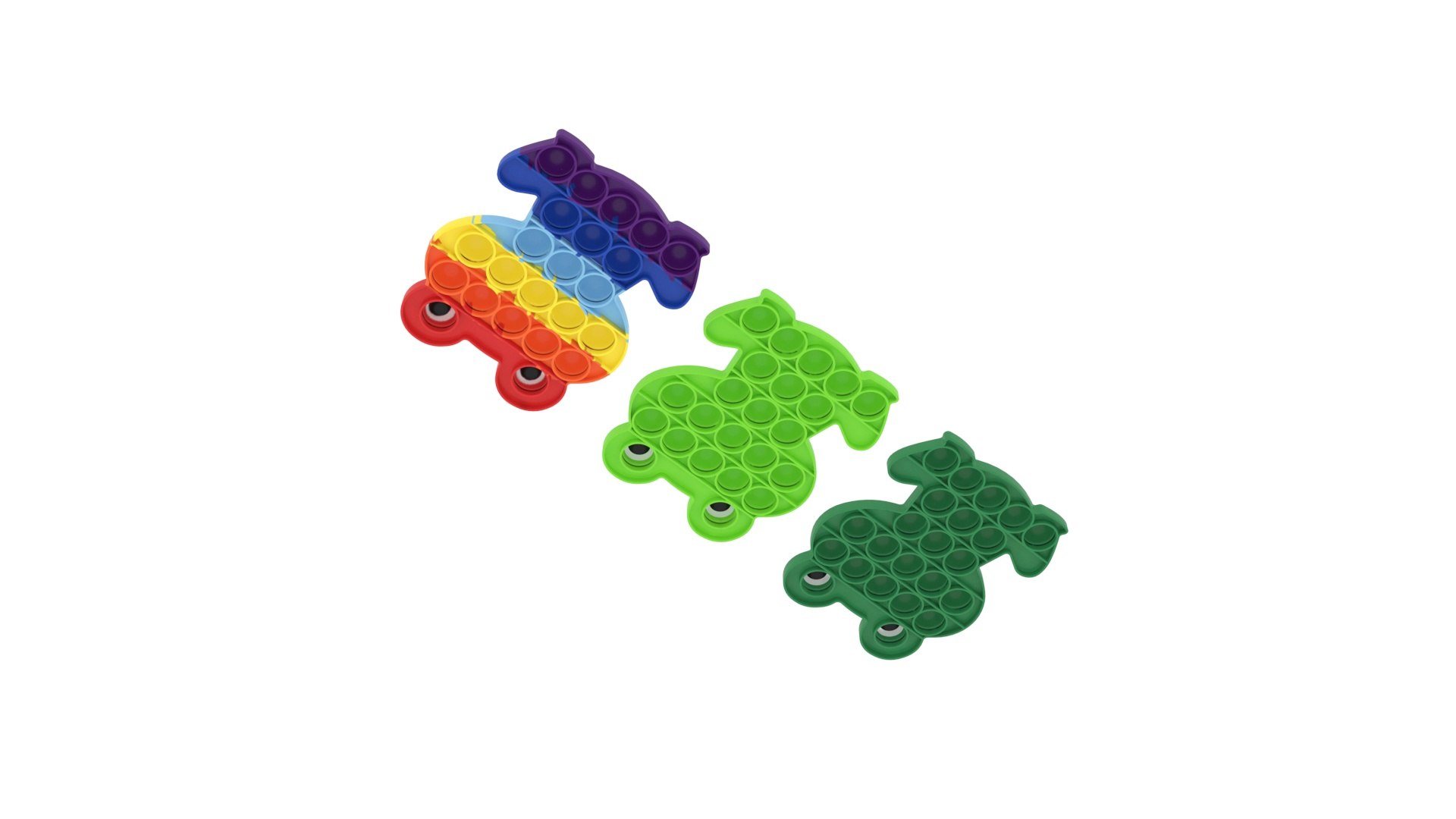 Frog Pop It Fidget Toys Set 3D model - TurboSquid 1806682