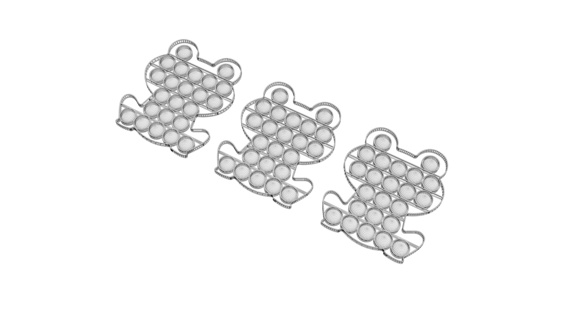 Frog Pop It Fidget Toys Set 3D model - TurboSquid 1806682