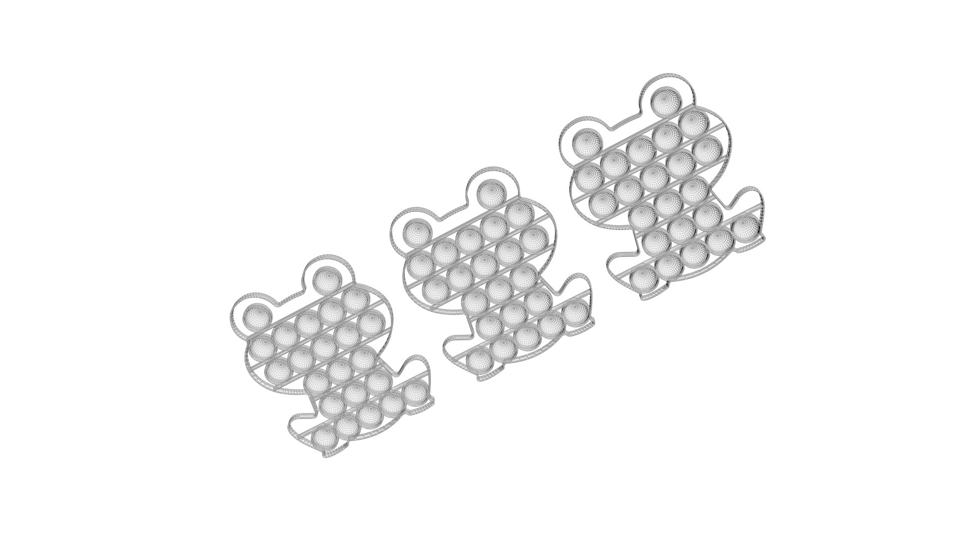 Frog Pop It Fidget Toys Set 3D model - TurboSquid 1806682