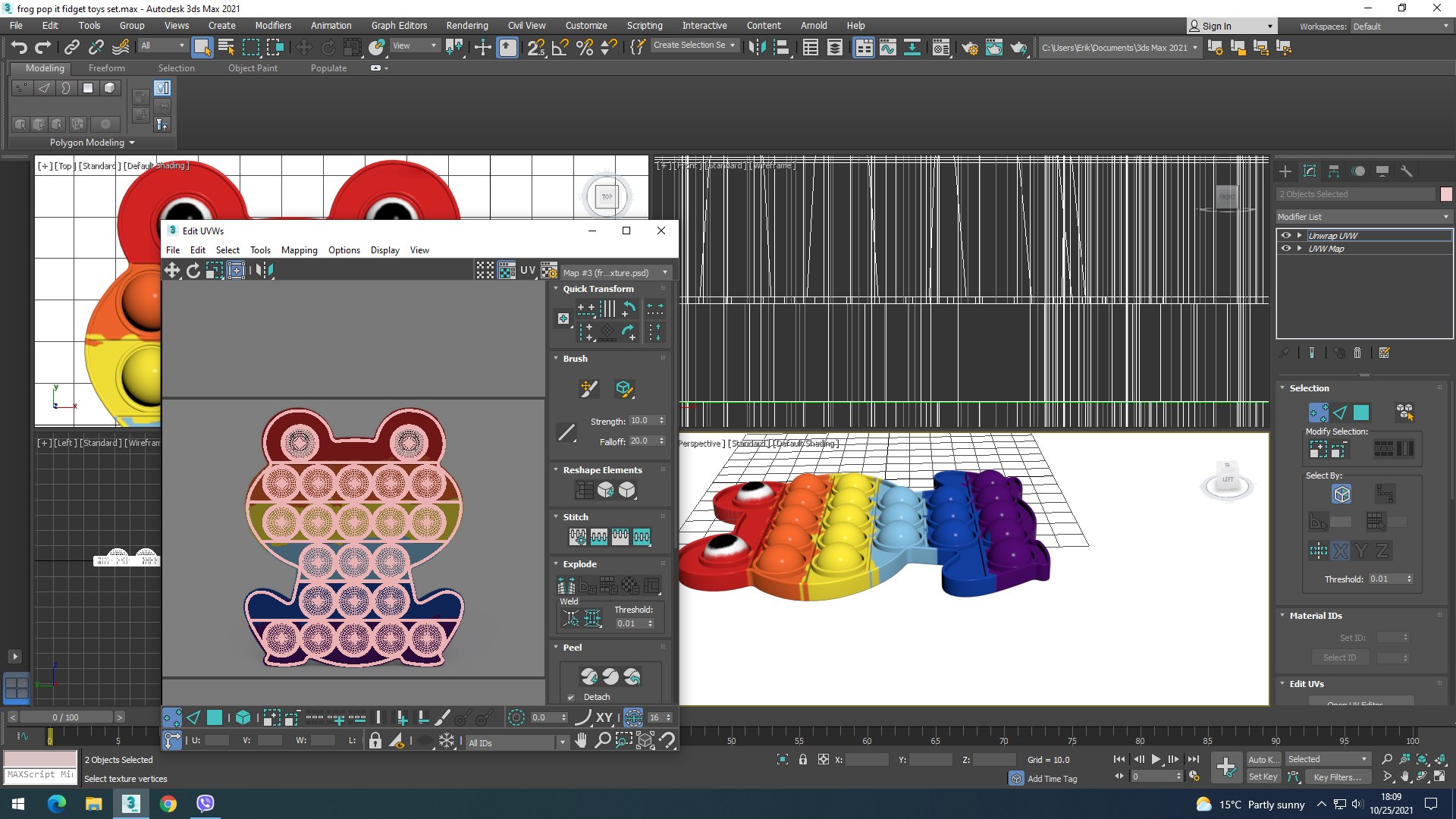 Frog Pop It Fidget Toys Set 3D model - TurboSquid 1806682
