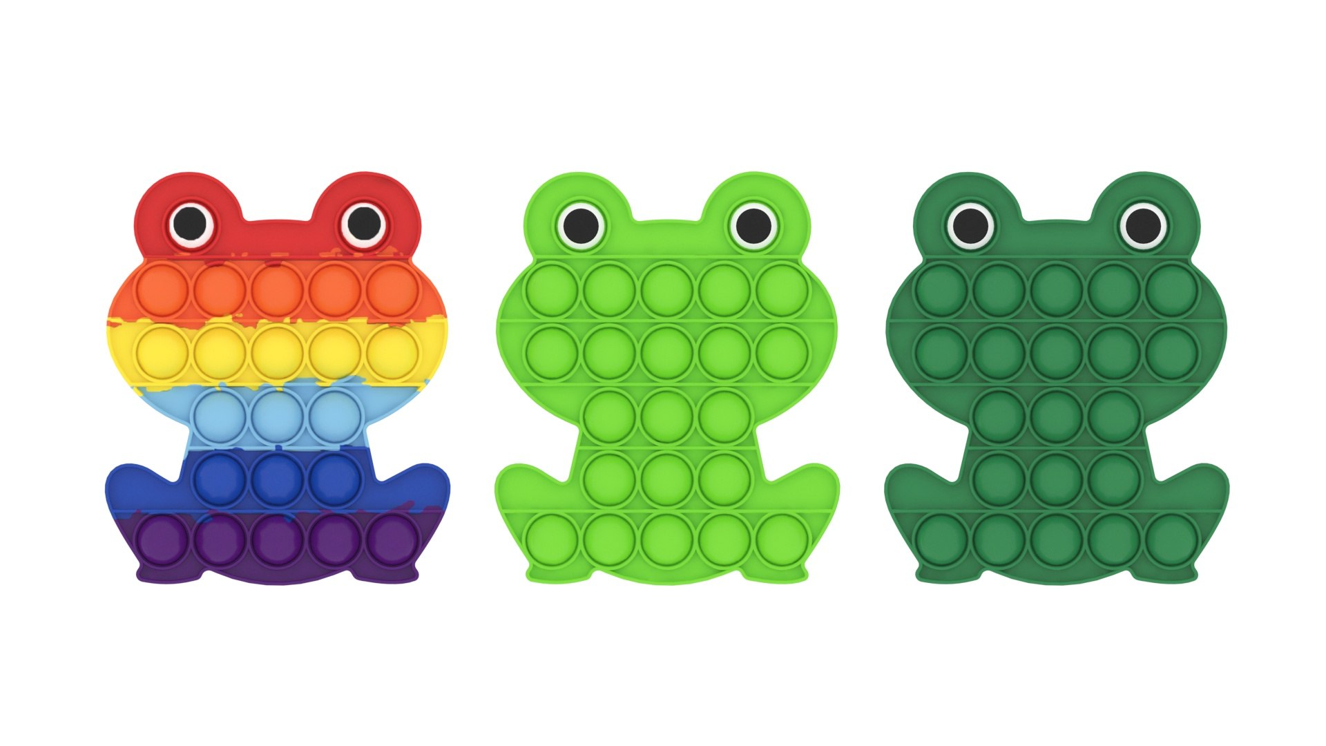 Frog Pop It Fidget Toys Set 3D model - TurboSquid 1806682