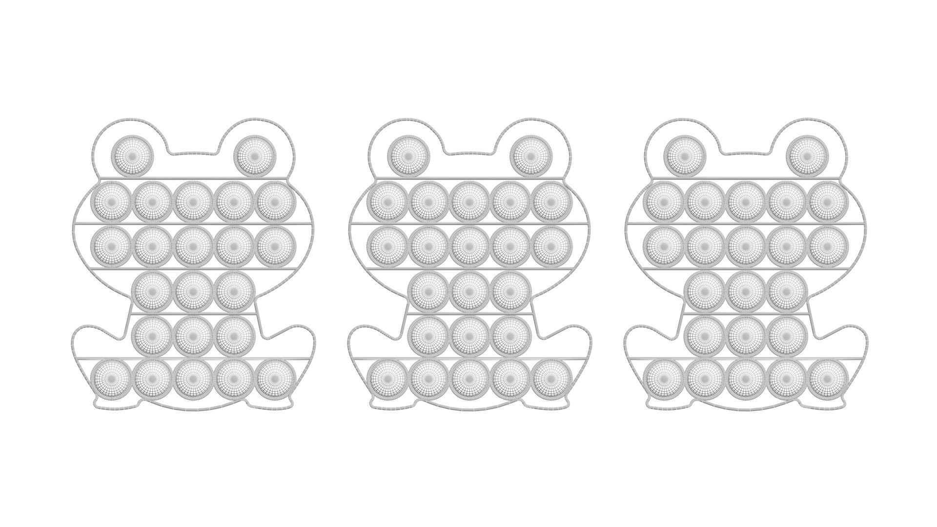 Frog Pop It Fidget Toys Set 3D model - TurboSquid 1806682