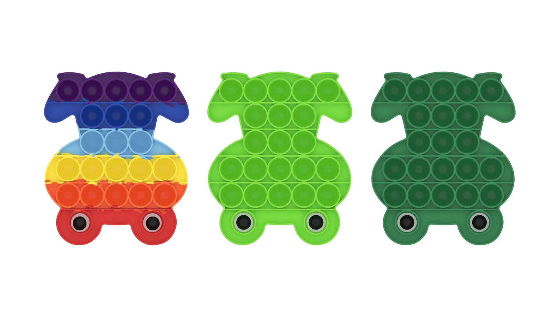 Frog Pop It Fidget Toys Set 3D model - TurboSquid 1806682