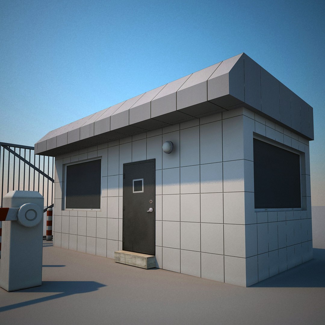 Guard Building Gate Obj