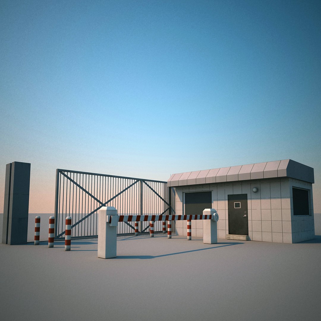 Guard Building Gate Obj